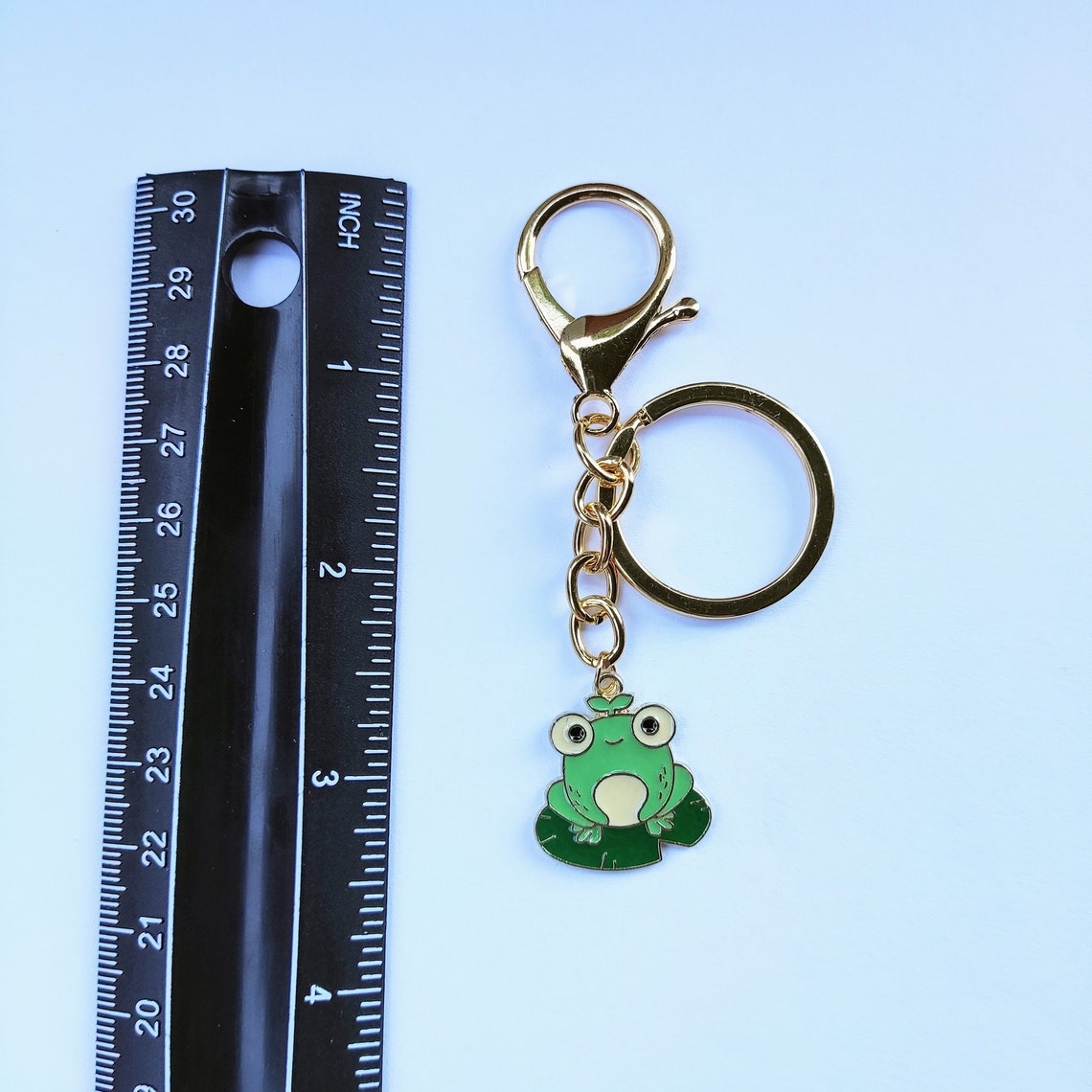 Frog Keychain Frog on Lily Pad Keychain Frog Backpack Clip - Etsy