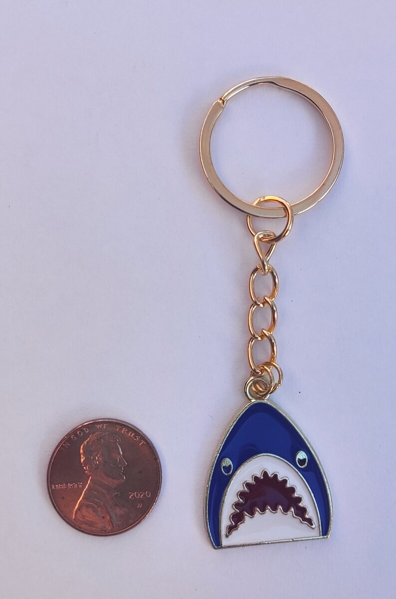 Shark Keychain, Shark Head Keyring, Animal, Fish, Aquatic Animal ...