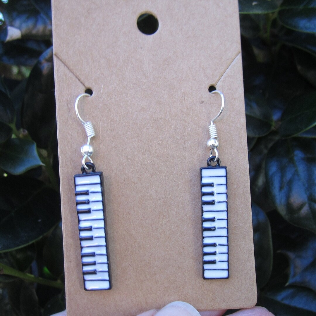 Piano Earrings, Keyboard Earrings, Gift for Musician, Gift for Pianist ...