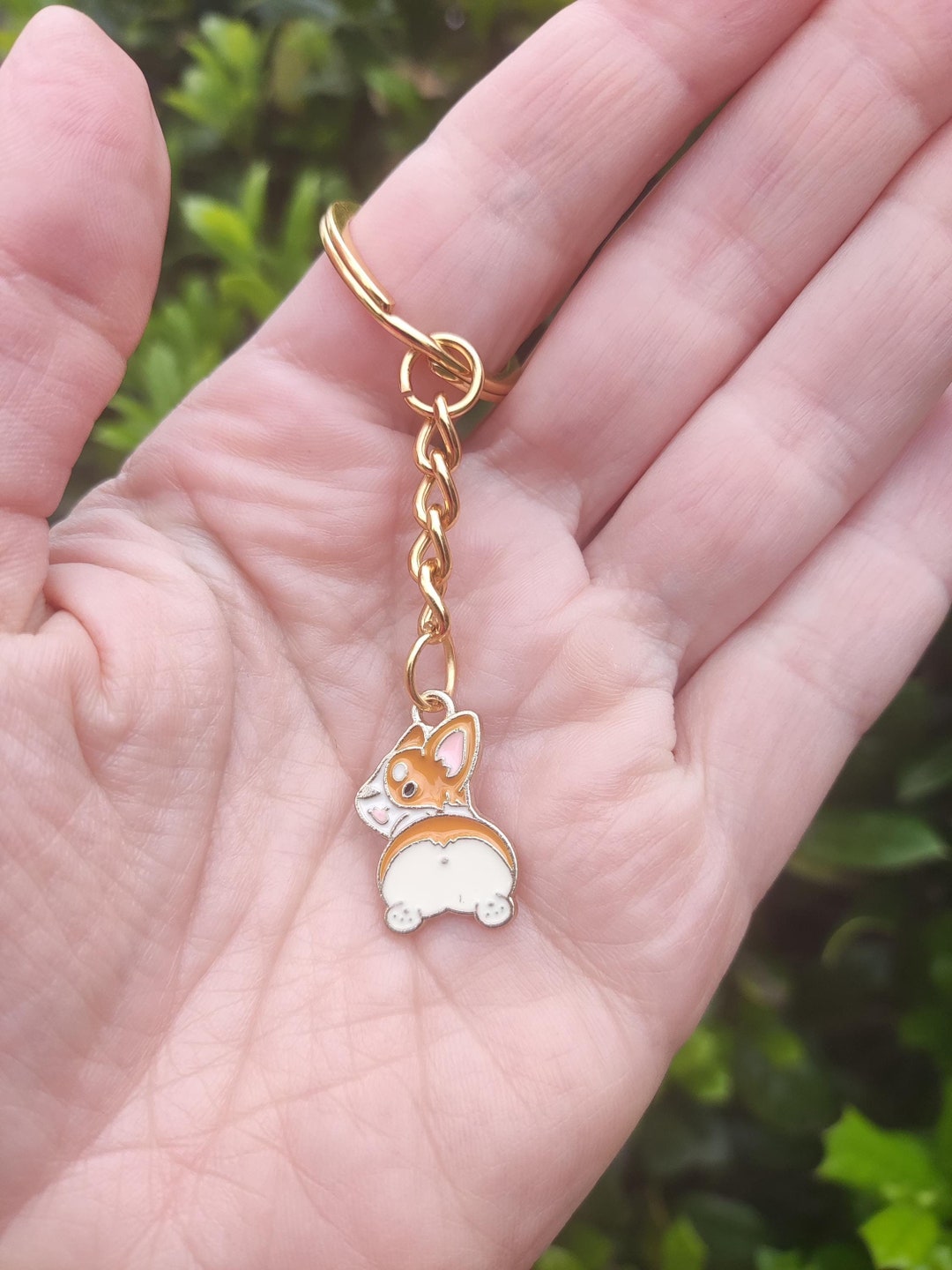 Corgi Keychain, Corgi Tail, Dog Butt, Dog Lover, Pet Keychain, Animal ...