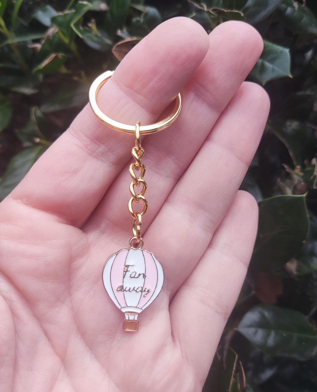 Hot Air Balloon Keychain, Gift for Traveler, Adventurer, Far Away ...