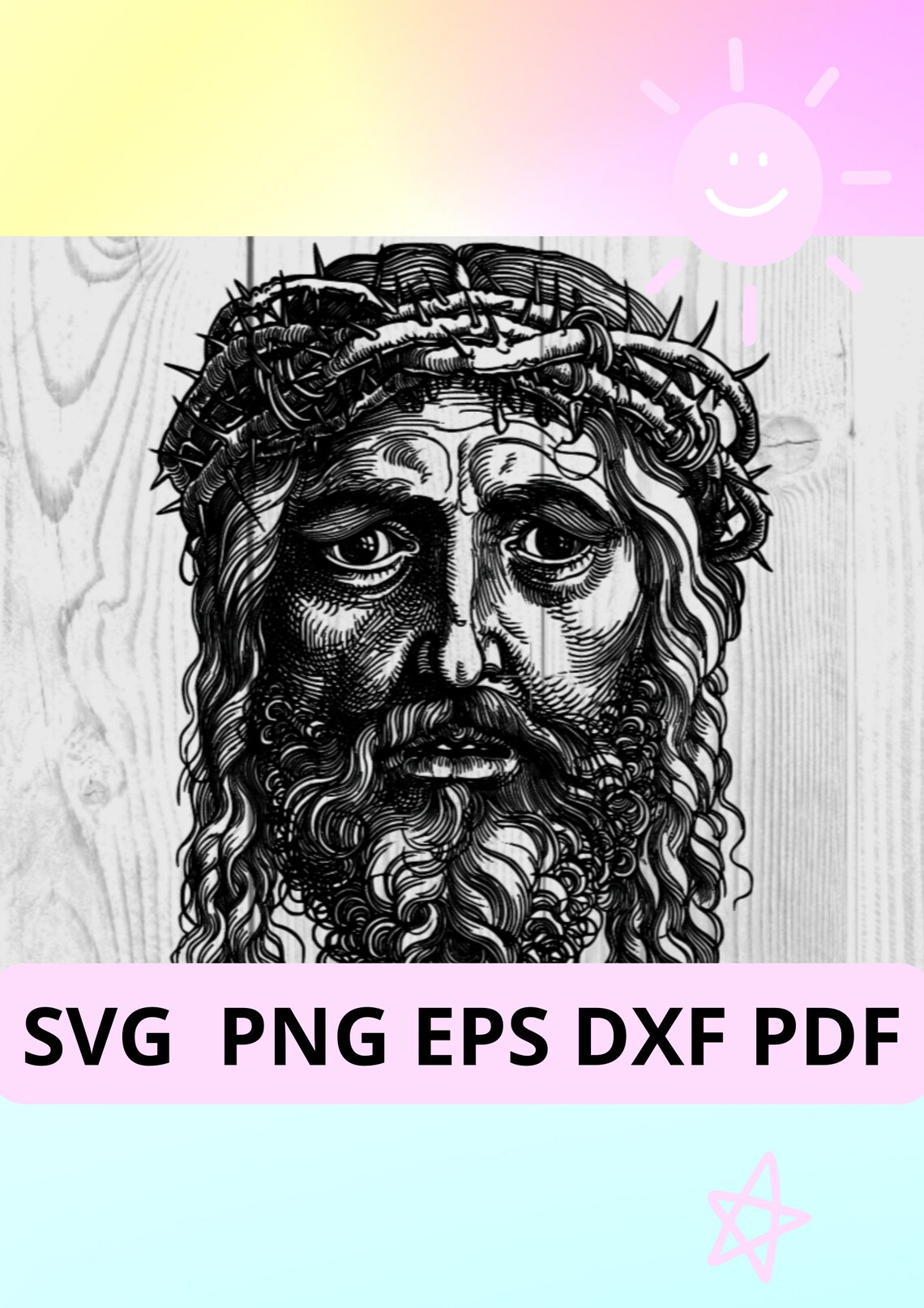 Jesus Face Svg Jesus Christ Svg Christian Svg Catholic - Etsy UK