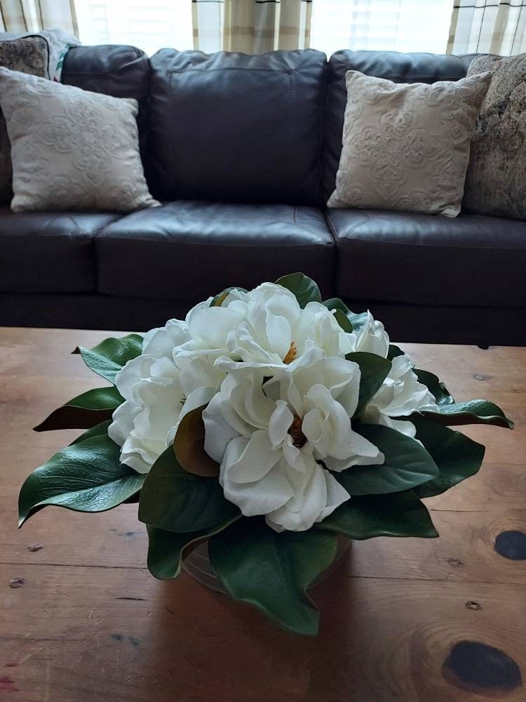 Magnolia Centerpiece, Magnolia Floral Arrangement, Magnolia Farmhouse ...
