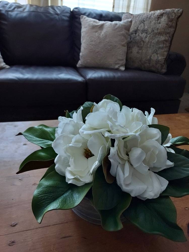 Magnolia Centerpiece, Magnolia Floral Arrangement, Magnolia Farmhouse ...