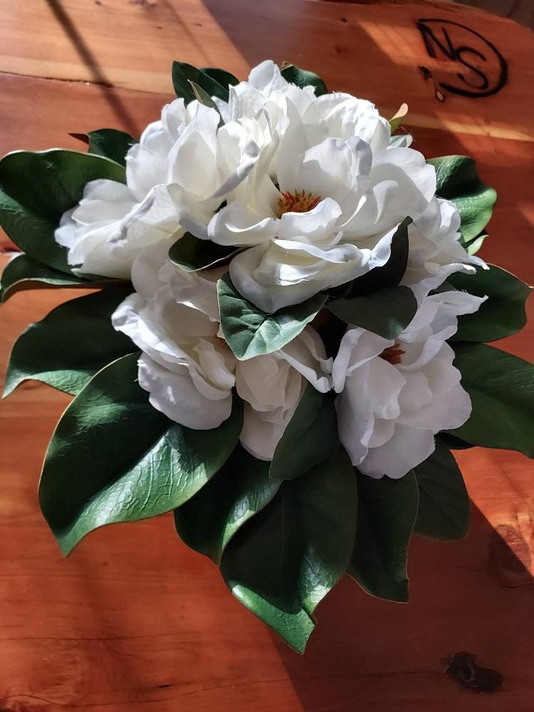 Magnolia Centerpiece, Magnolia Floral Arrangement, Magnolia Farmhouse ...
