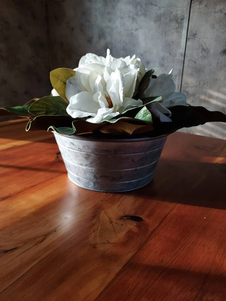 Magnolia Centerpiece, Magnolia Floral Arrangement, Magnolia Farmhouse ...