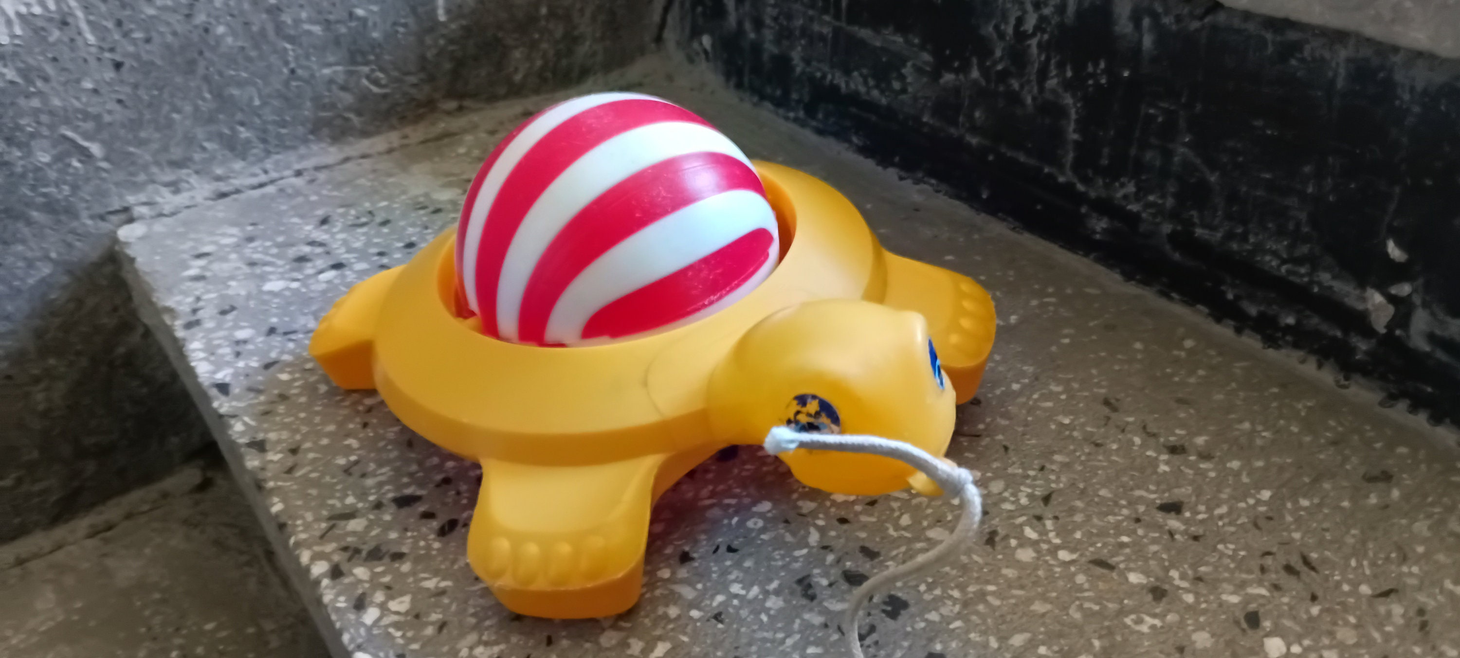 Retro Rubber Rolling Turty Whit Ball and Rope Made in Romania - Etsy