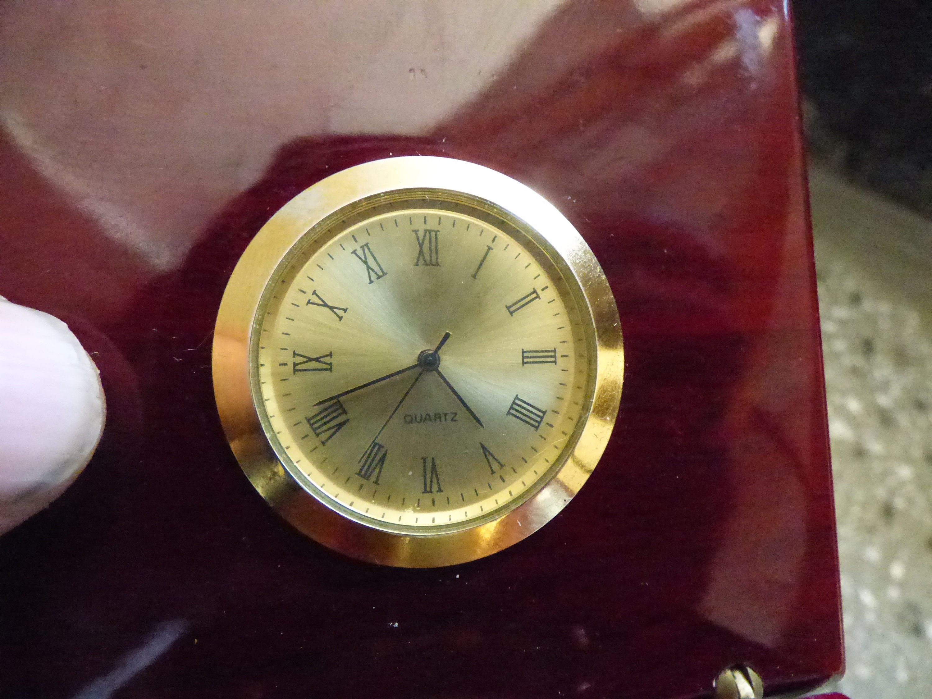 Anniversary Box Wooden Red Box Clock and Compass - Etsy