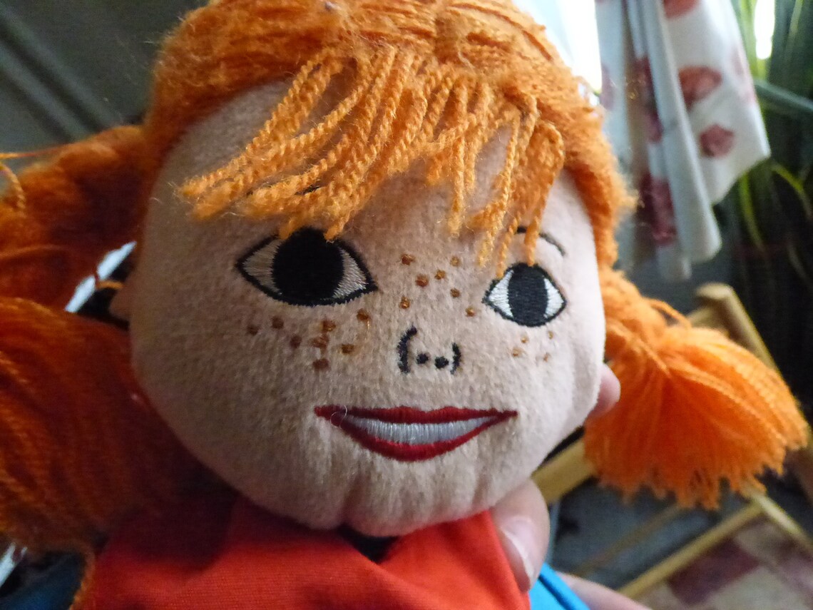 Pippi Långstrump Vintage Pippi Longstocking Plush Cloth Doll | Etsy