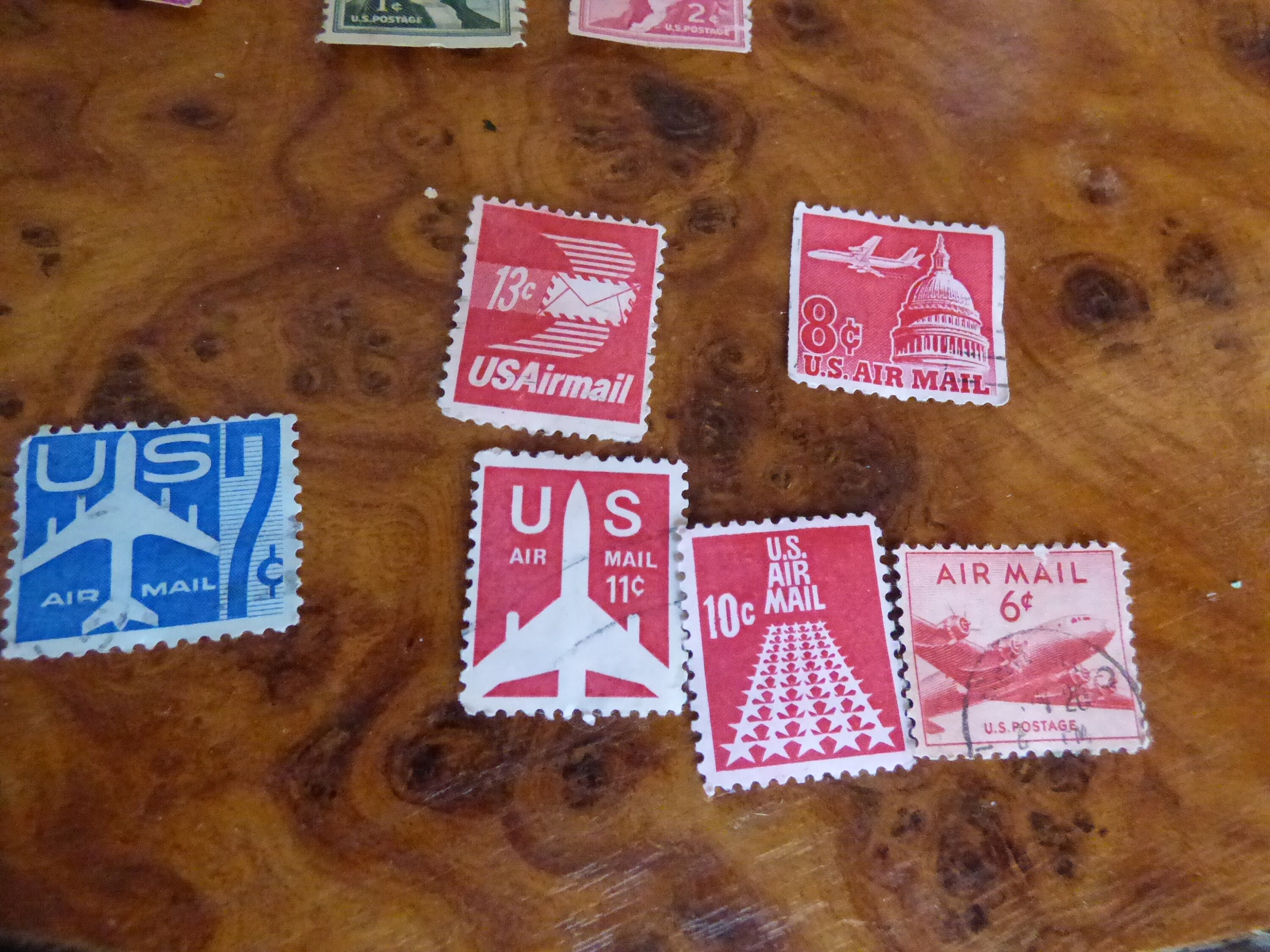 SET SET 10 vintage USA Postmarke Lincoln Washington Jefferson Us ...