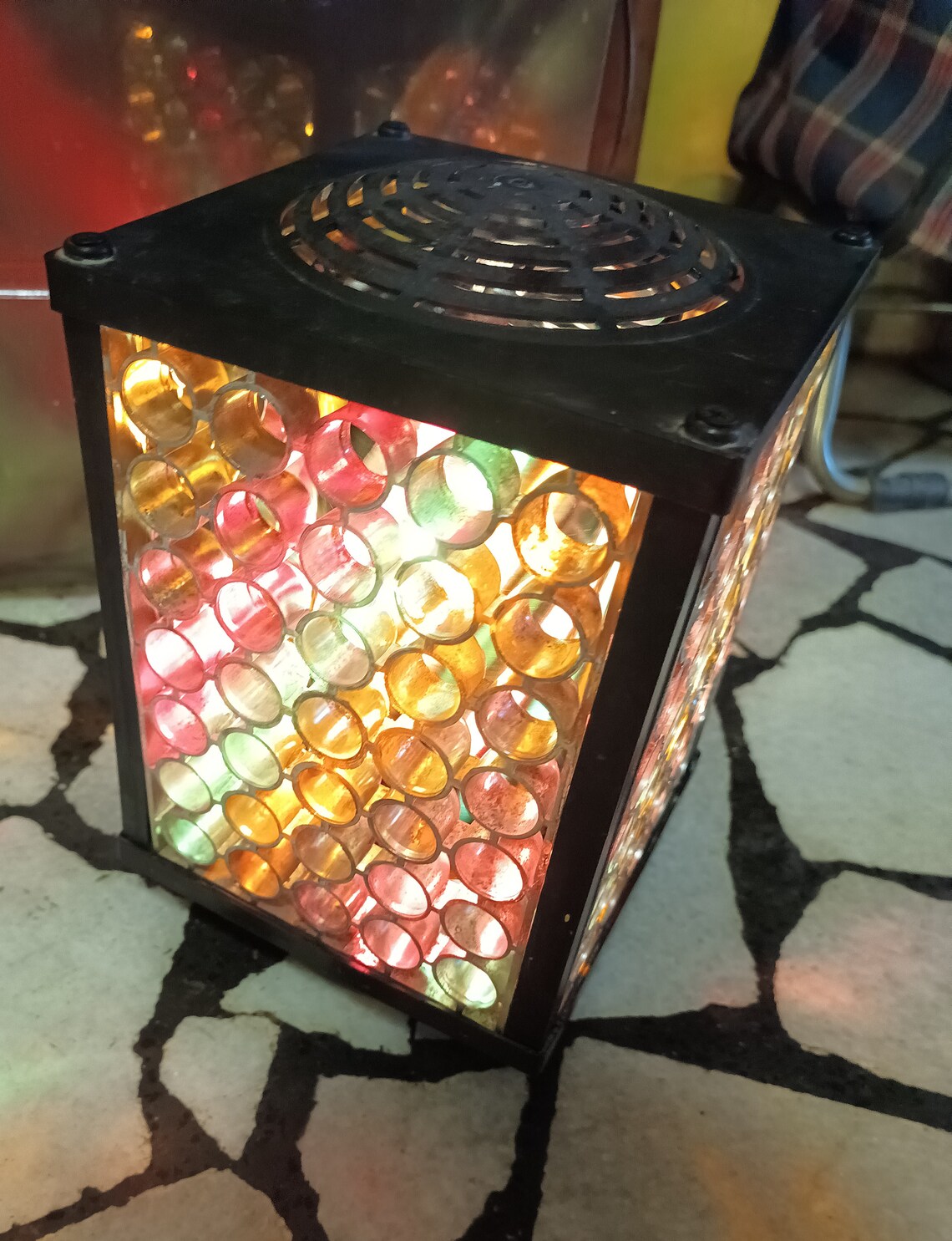 Vintage Disco Light Lamp,moving Spectrum Rainbow Night Table Lamp,decor ...