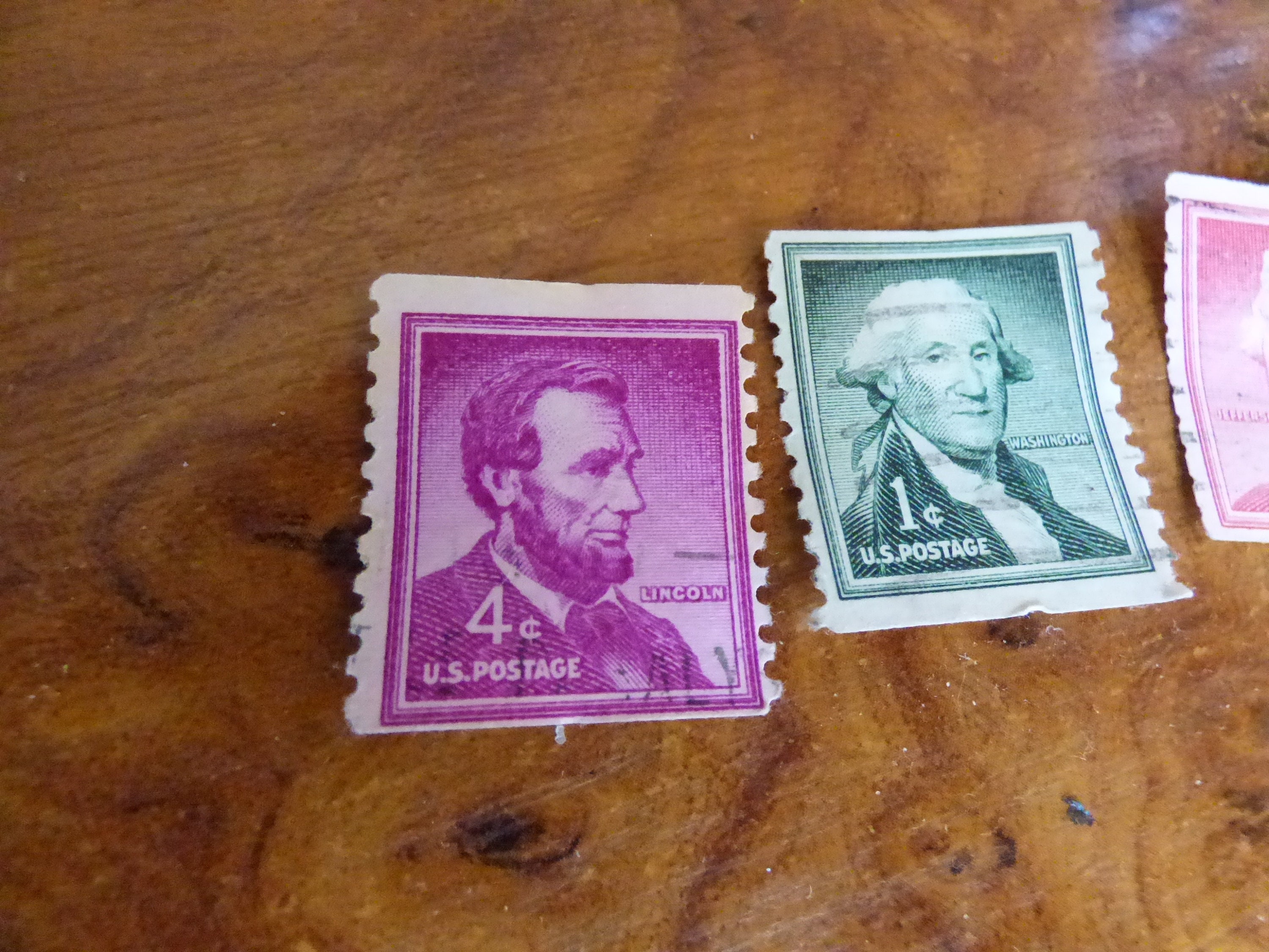 SET SET 10 vintage USA Postmarke Lincoln Washington Jefferson Us ...
