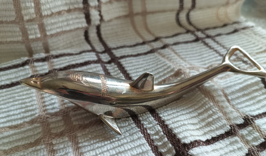 Dolphin Bottle Opener - Vintage Metal, Dolphin-shaped, Metal Fish ...