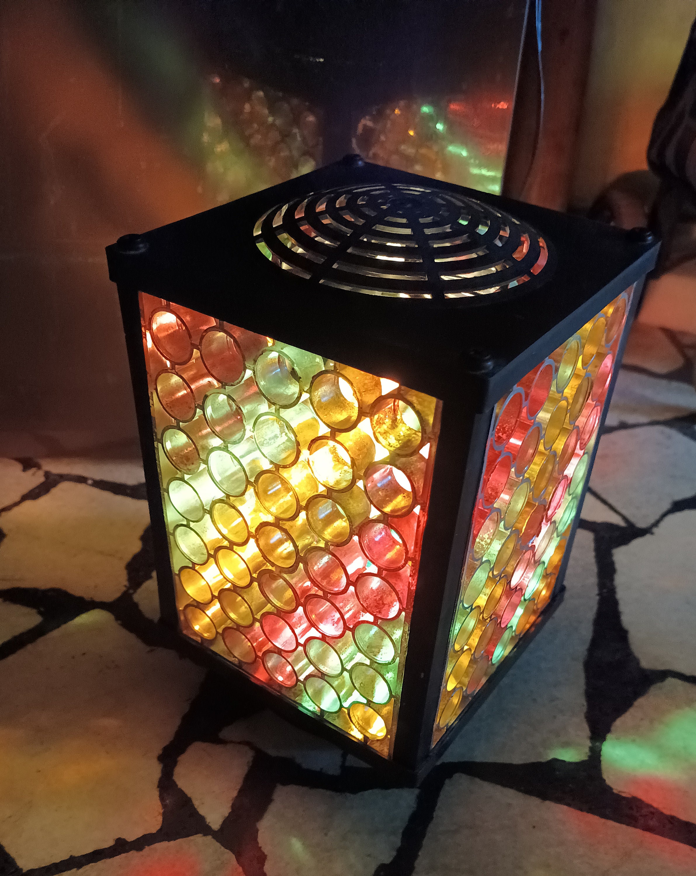 Vintage Disco Light Lamp,moving Spectrum Rainbow Night Table Lamp,decor ...