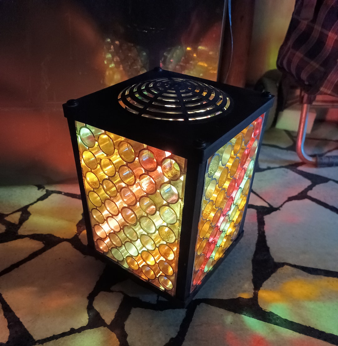 Vintage Disco Light Lamp,moving Spectrum Rainbow Night Table Lamp,decor ...