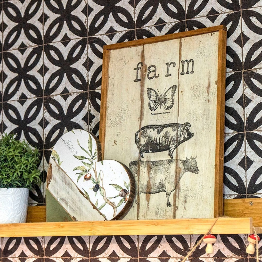 Mediterranean Style Wooden Heart, Rustic Style Heart, Rustic Kitchen ...