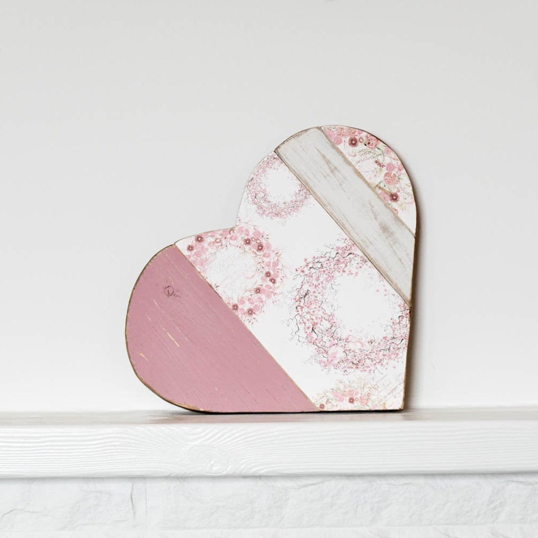 Wood Heart Wall Decor, Rustic Style, Wood Rustic Heart, Rustic Wall ...