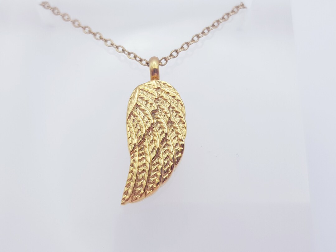 Ash Jewelry Angel Wings 18k Gold Plated / Memorial Jewelry / Keepsake ...