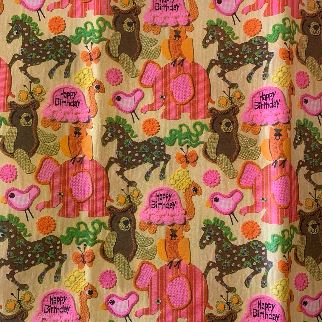 Vintage Wrapping Paper 1970's Wrapping Paper Paper - Etsy