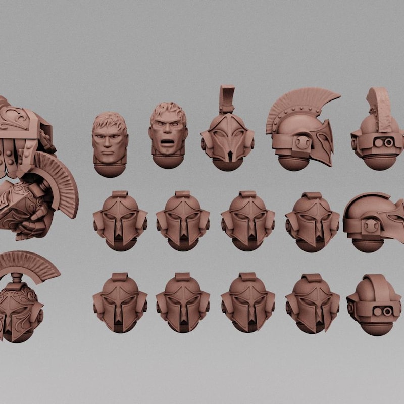 28mm Helmet Head - Etsy