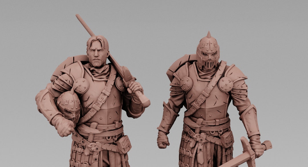 Krahegian Soldiers Flesh of Gods D&D Pathfinder 32mm Character ...