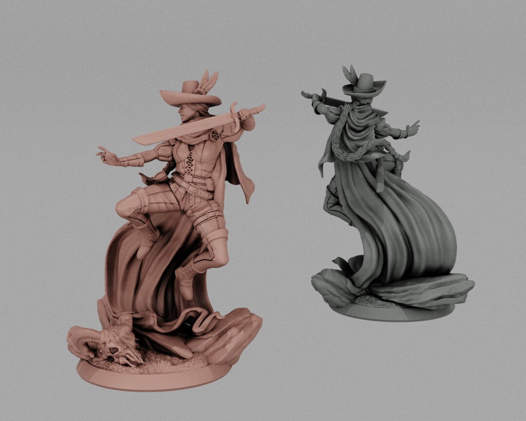 Wind of Justice female D&D Pathfinder 32mm Character - Etsy