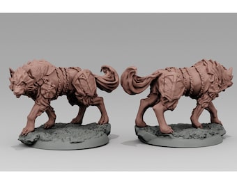 Dire Wolf Miniature - Etsy