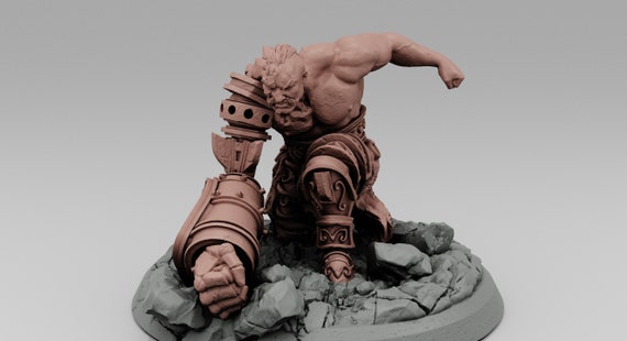 Half Golem Construct Flesh of Gods Monster Miniature | Etsy