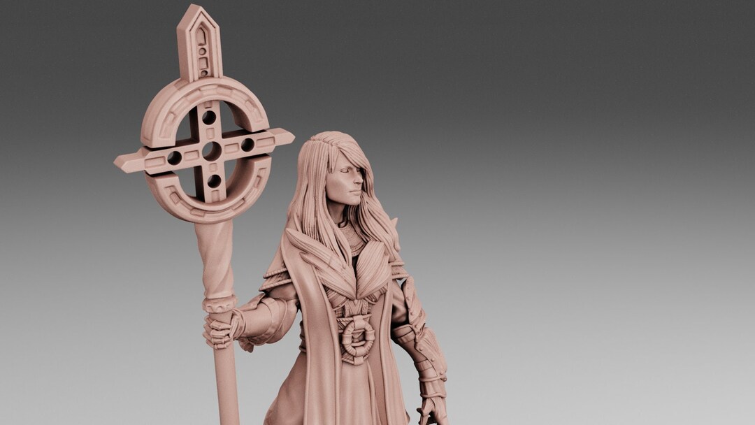 High Priest Cleric of Light female Flesh of Gods D&D Pathfinder 32mm ...