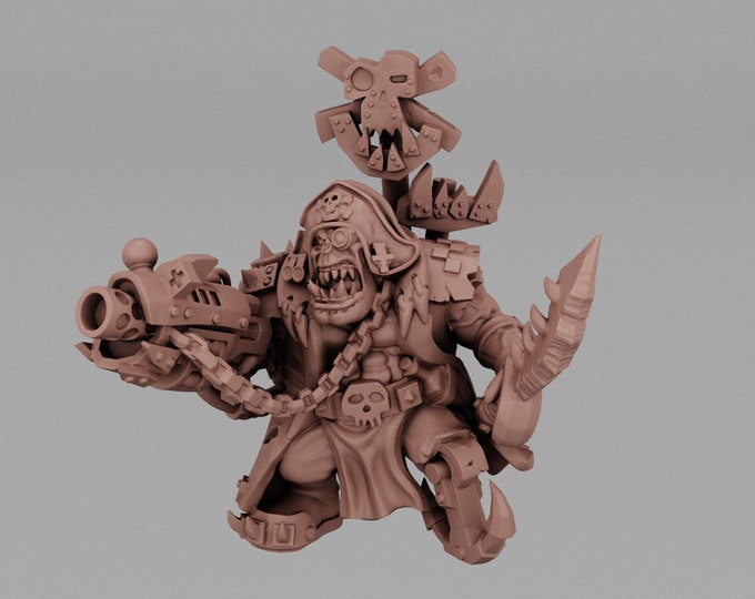 Pirate Space Goblins and Orc Captain From Stationforge Miniatures ...