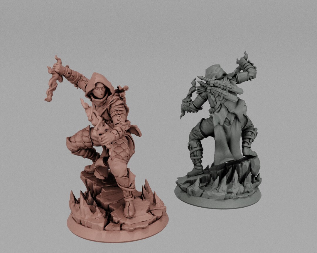 Shadar-kai Stalker Flesh of Gods D&D Pathfinder 32mm Character ...