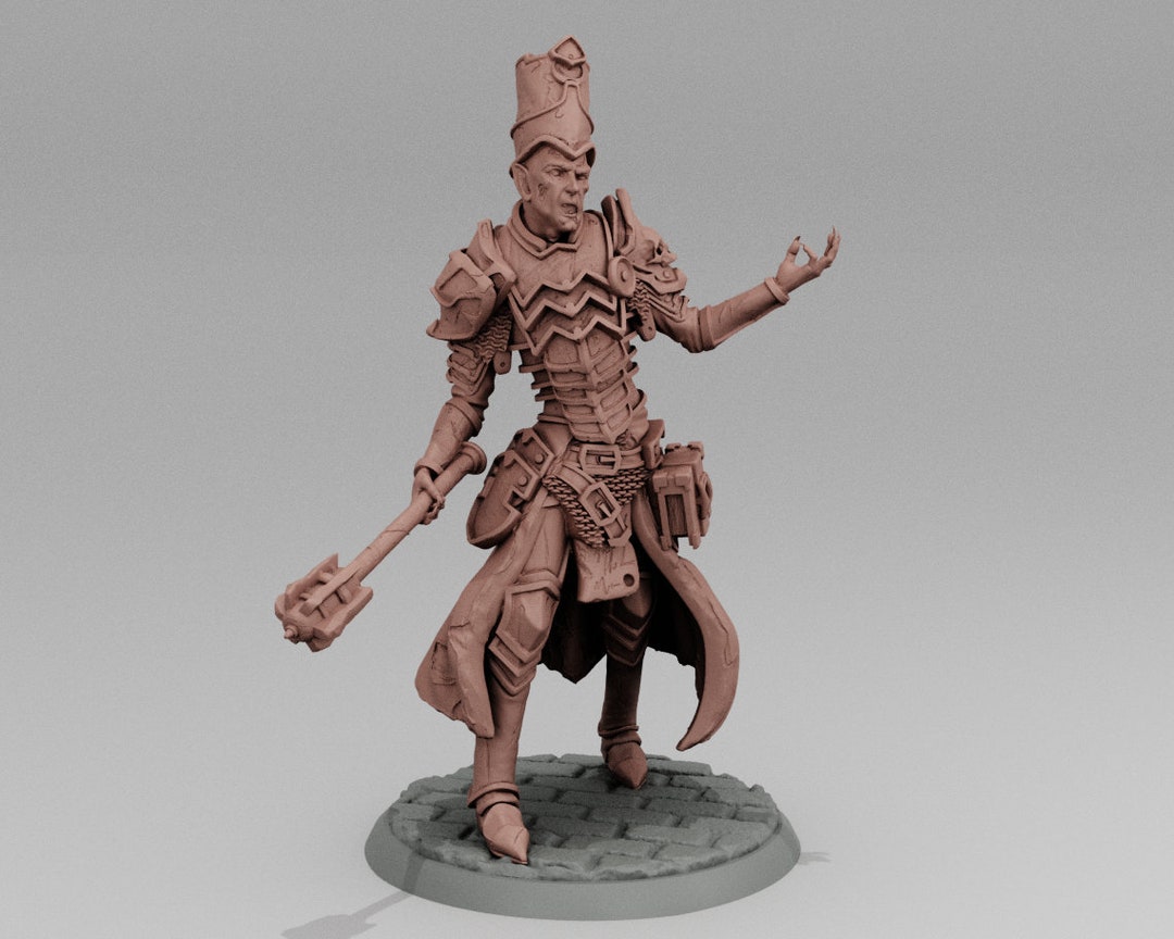 Undying Warlock Priest Flesh of Gods D&D Pathfinder 32mm Character ...