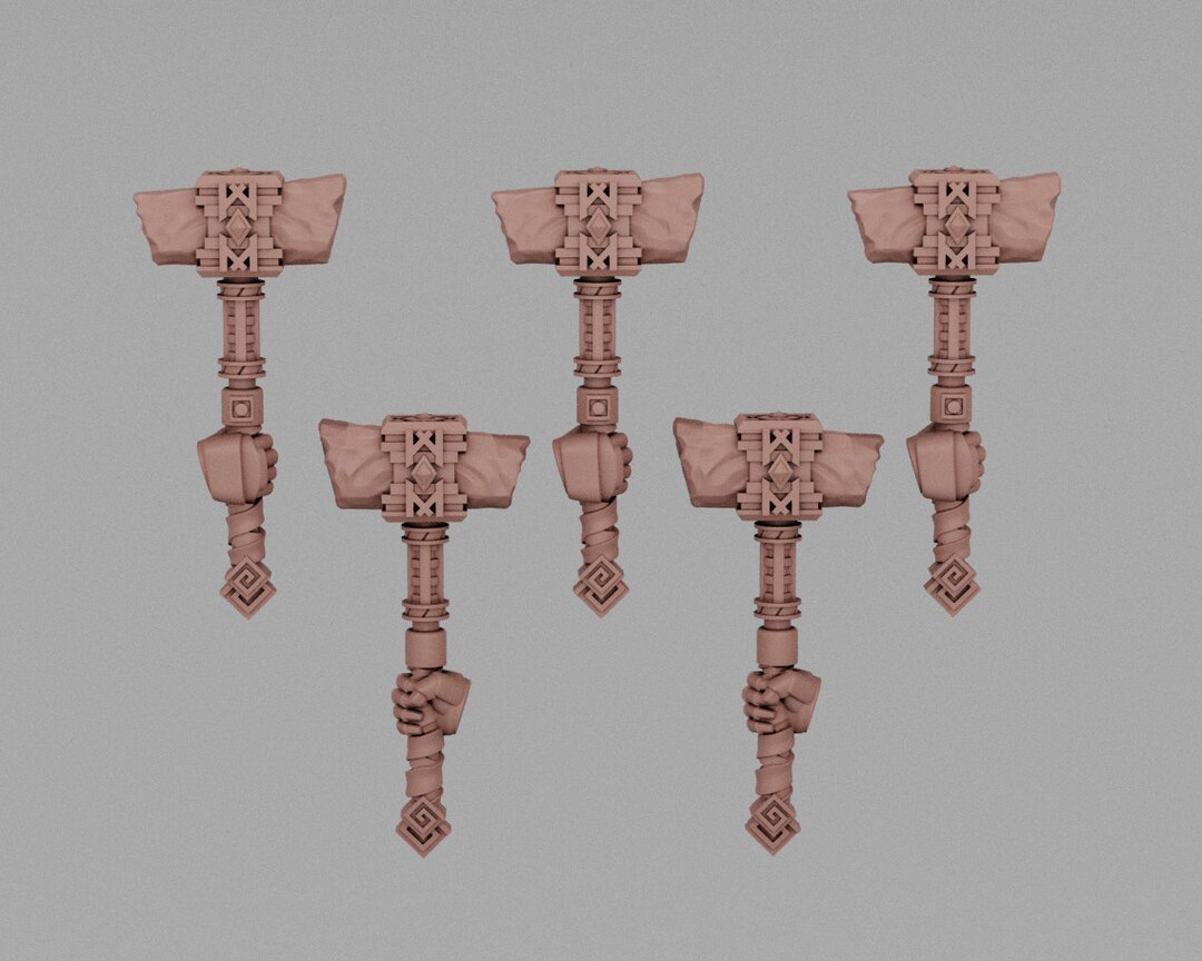 Viking Bear Tribe Stone Hammers Primal Hounds Proxy Bits - Etsy