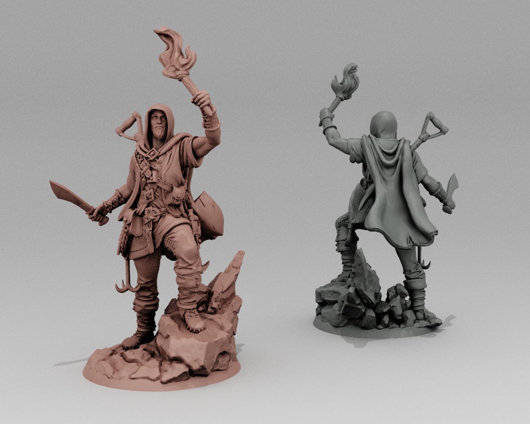 Dungeon Delver male Flesh of Gods D&D Pathfinder 32mm Character ...