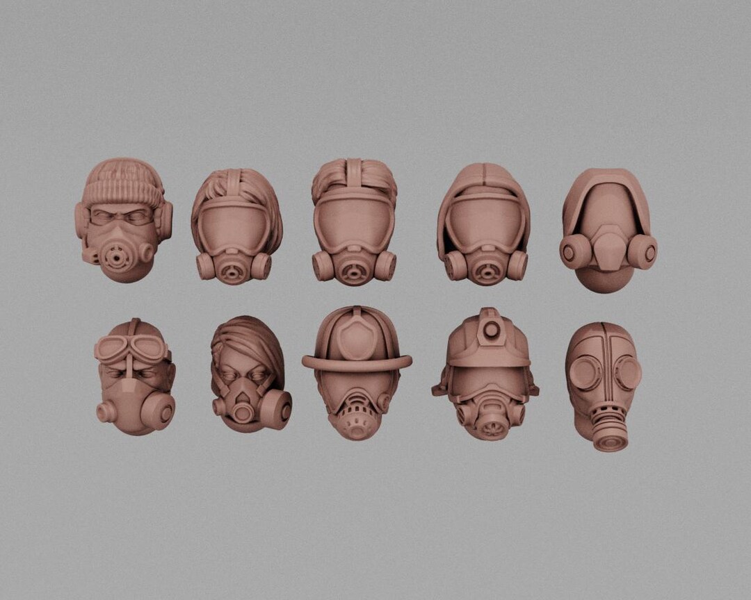 Assorted Modern Gas Masks | Human Infantry Heads - Etsy