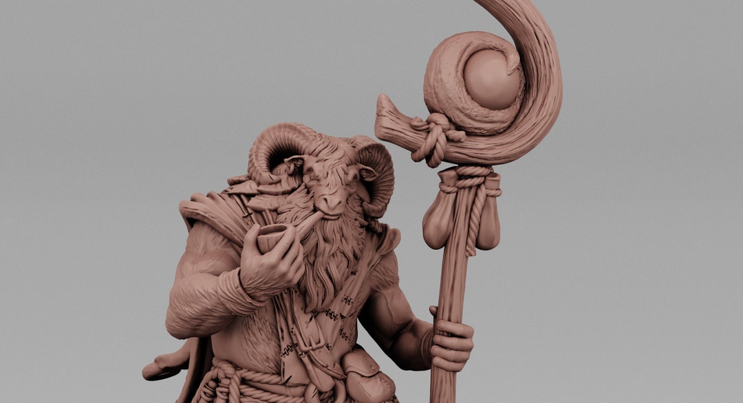 Goatfolk Mage Flesh of Gods D&D Pathfinder 32mm Character Miniature - Etsy