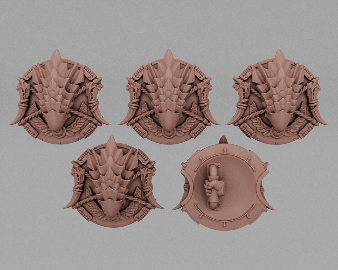 Bug War Veteran Shields Greytide Collection Proxy Bit Kitbash - Etsy