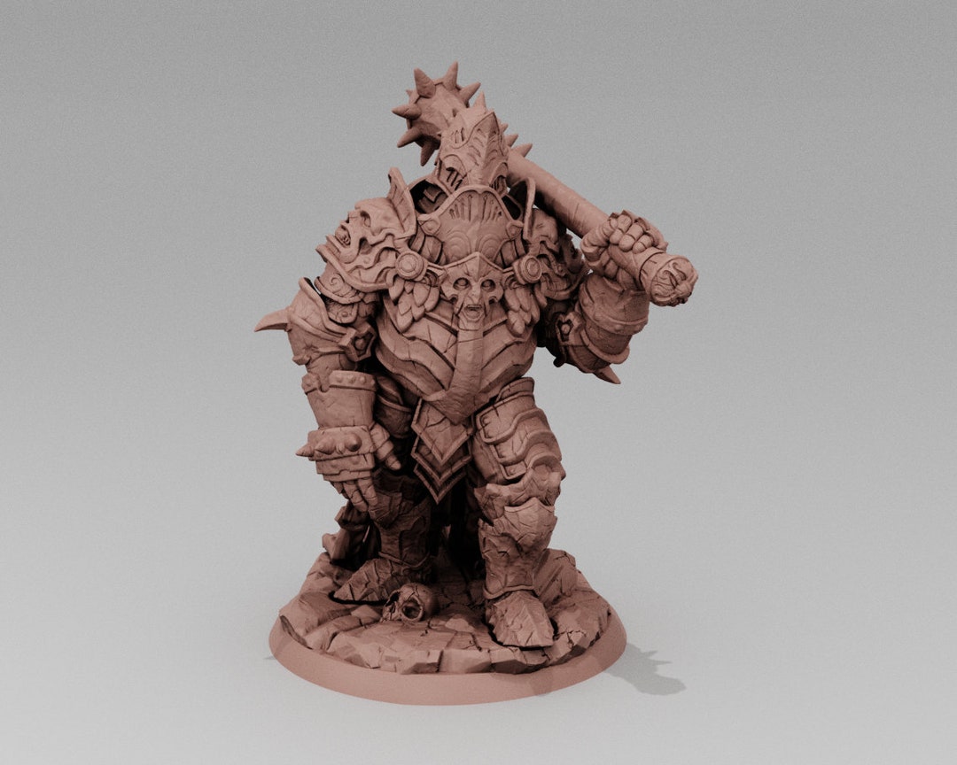 Warforged Golem Flesh of Gods D&D Pathfinder 32mm Character Miniature ...