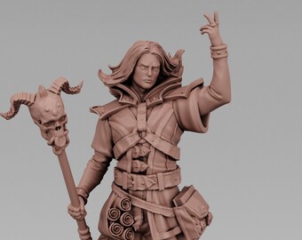 Necromancer Dnd Villain Undead Sorcerer 3d Printed 28mm Miniatures for ...