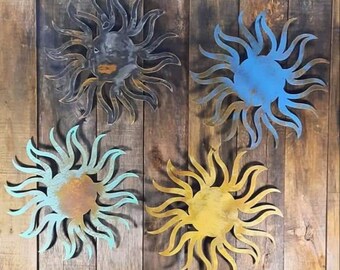 Outdoor Metal Wall Art Sun - Etsy