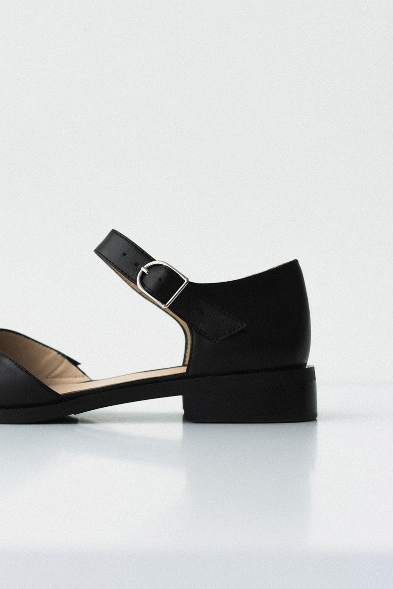 Black Mary Janes With Square Toe in Genuine Leather Women - Etsy