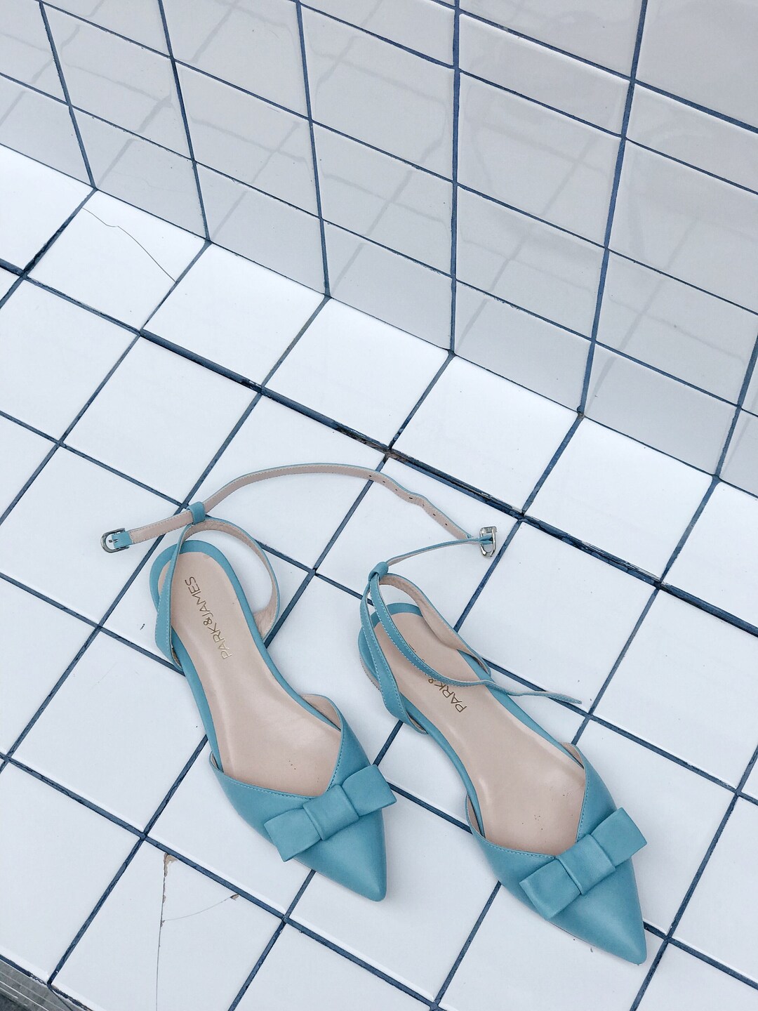 Something Light Blue Flats, Wedding Bridesmaids Shoes, Pointed Toe ...