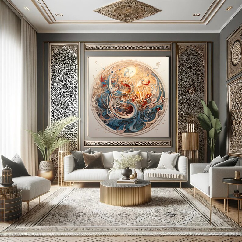 Contemporary Islamic Wall Art, Arabic Home Decor, Muslim Gift - Etsy