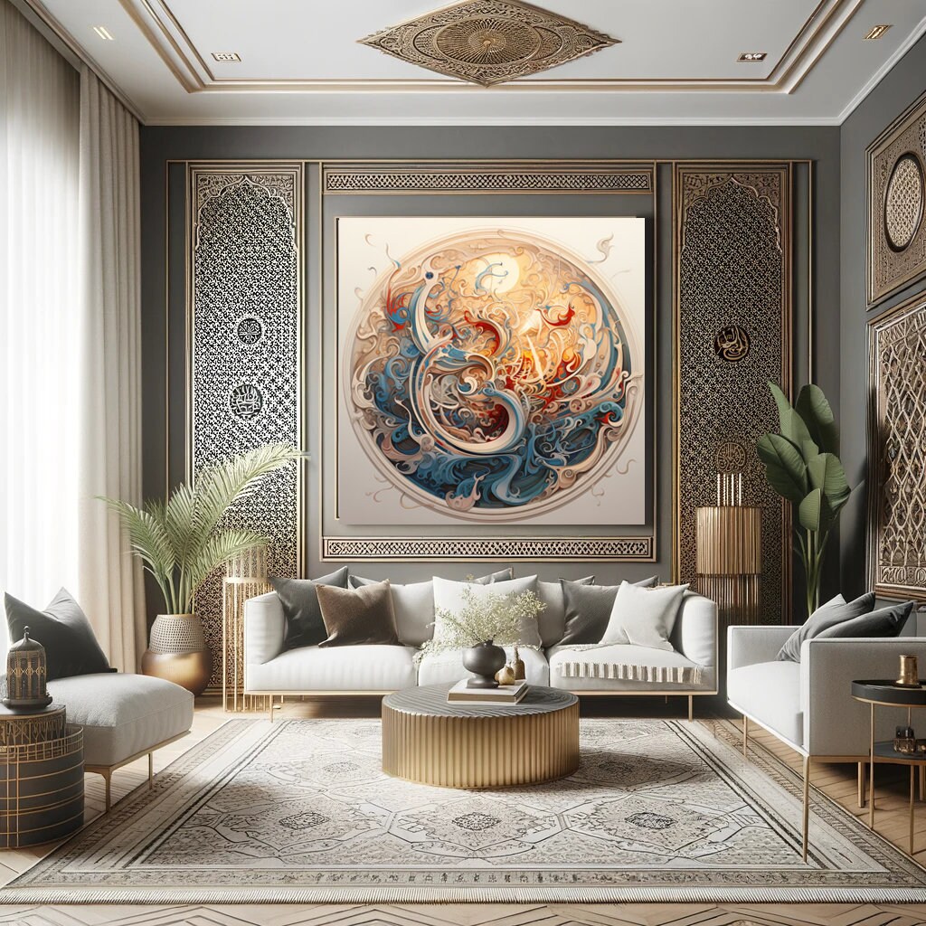 Contemporary Islamic Wall Art, Arabic Home Decor, Muslim Gift - Etsy