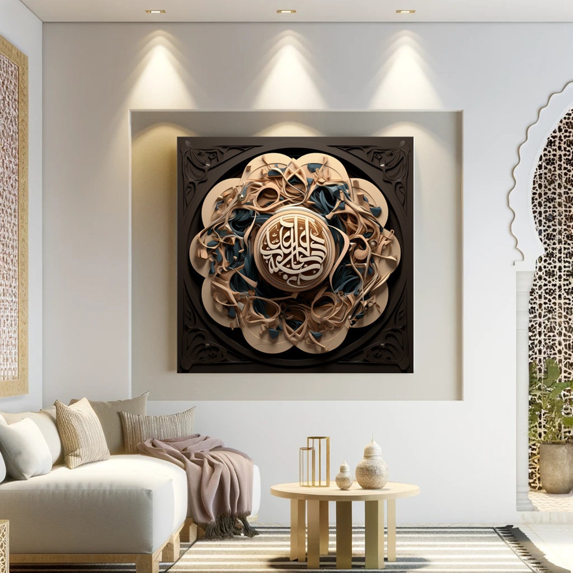 Modern Islamic Wall Art, Islamic Home Decor, Arabic Calligraphy, Muslim ...