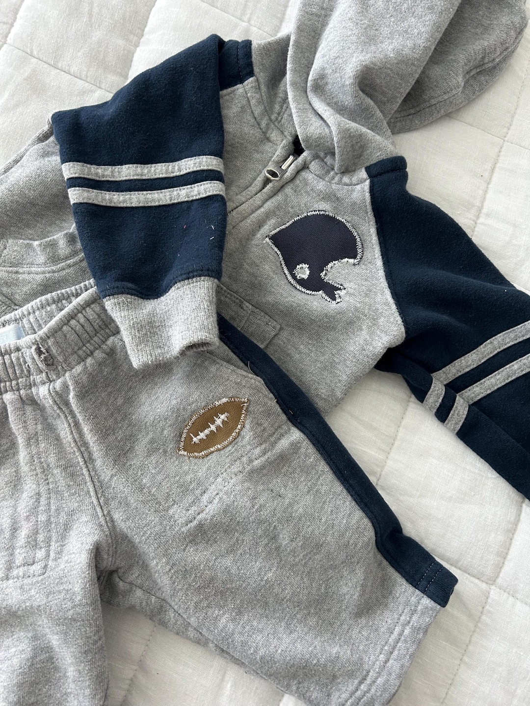 Upcycled Football Appliqué Set - Etsy