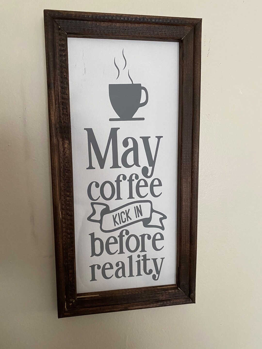 Rustic Simple Coffee Bar Wall Signs 7x14” - Etsy