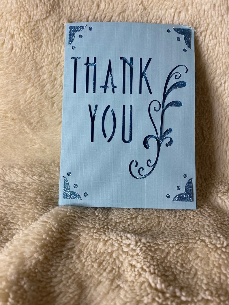 Thank You Cut Out Greeting Card - Etsy
