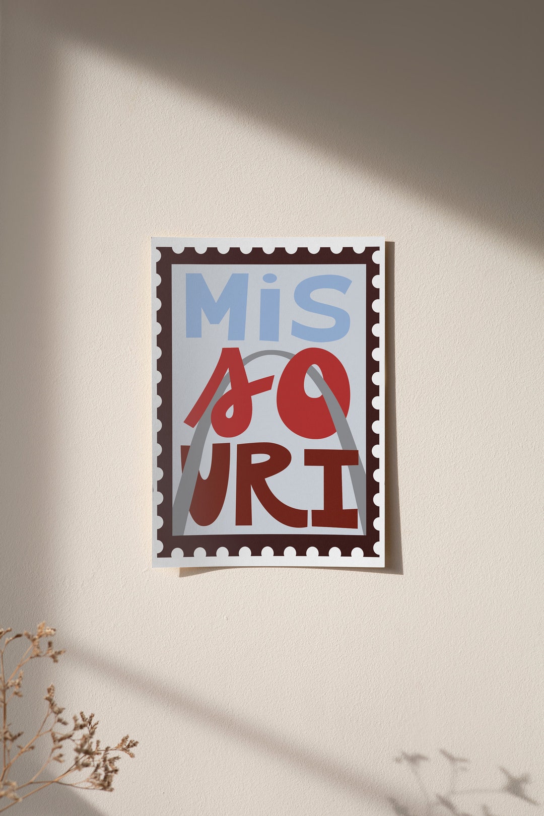 Missouri Stamp Poster, Digital Download Wall Art, Digital Prints, Art ...