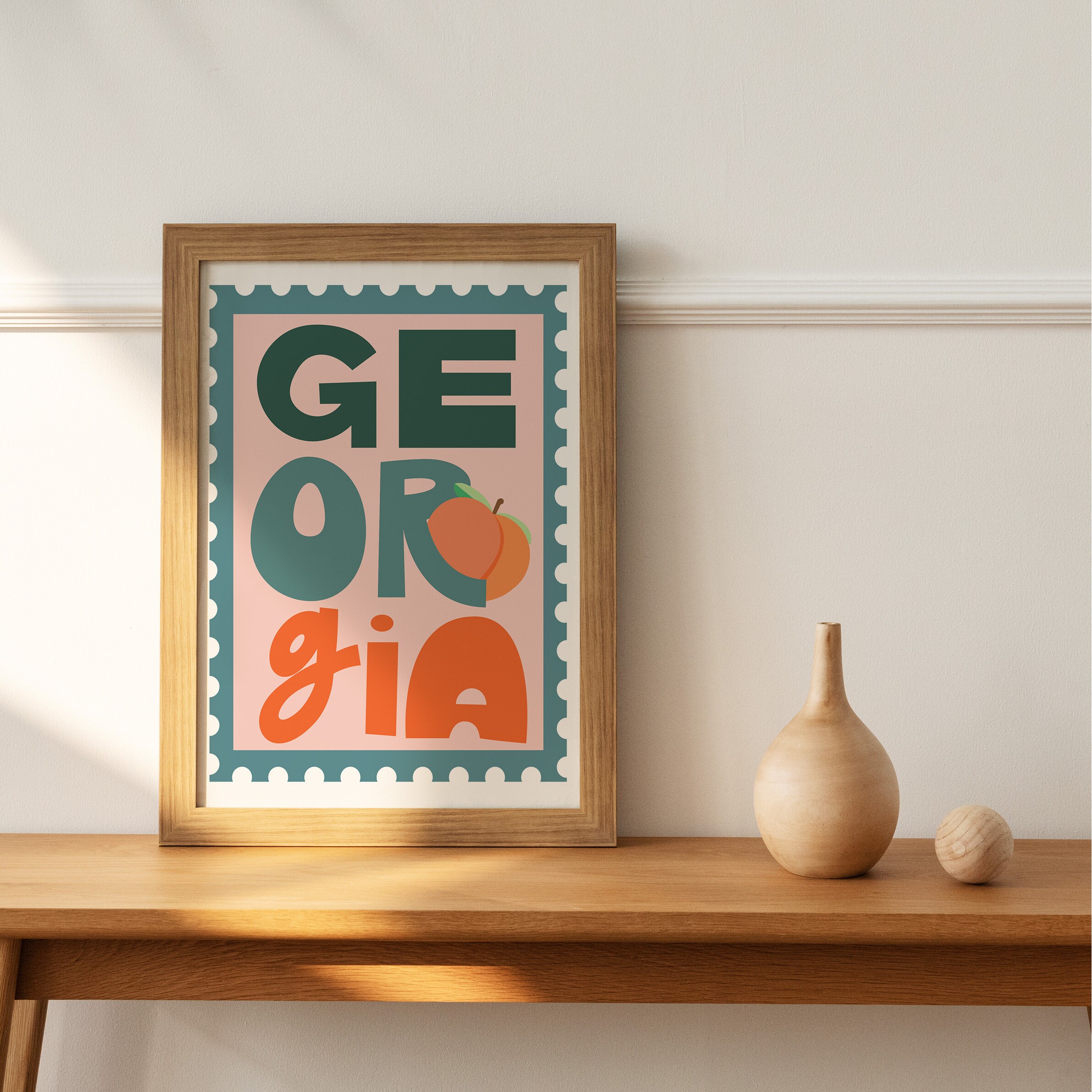 Georgia Stamp Poster, Digital Download Wall Art, Digital Prints, Art ...